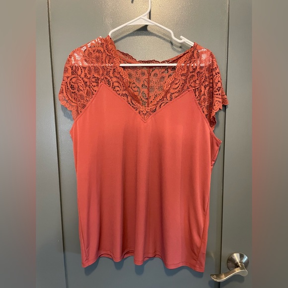 torrid | Tops | Torrid Dusty Rose Studio Knit Lace Top | Poshmark